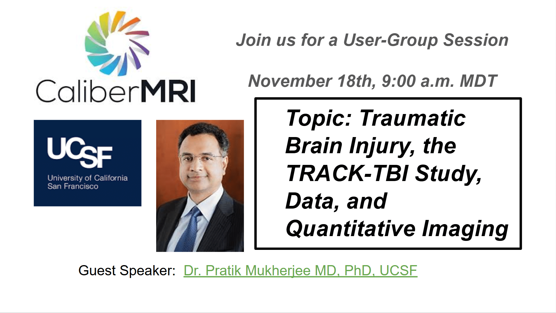 November 18th - User Group Session | Traumatic Brain Injury, the TRACK ...